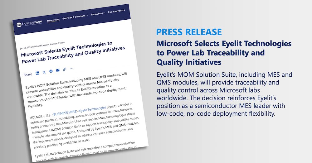 Microsoft Selects Eyelit Technologies to Power Lab Traceability and ...
